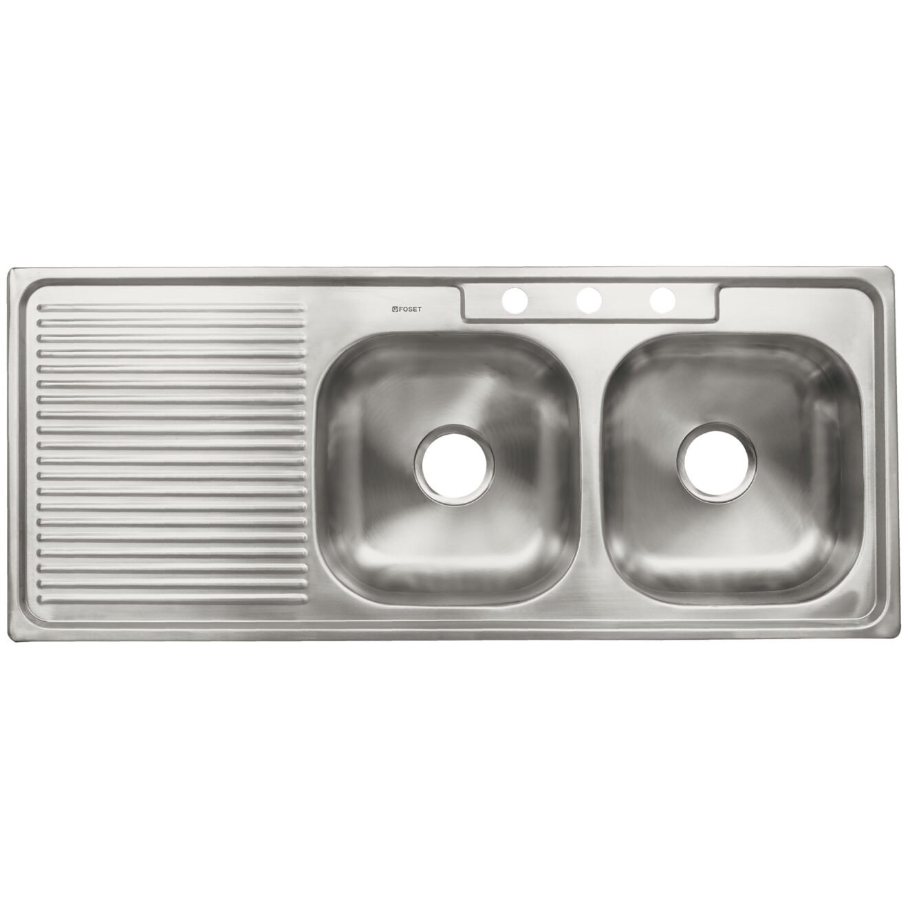 Código: 47023 Tarja de empotrar 120x50cm doble tina derecha, Foset ...